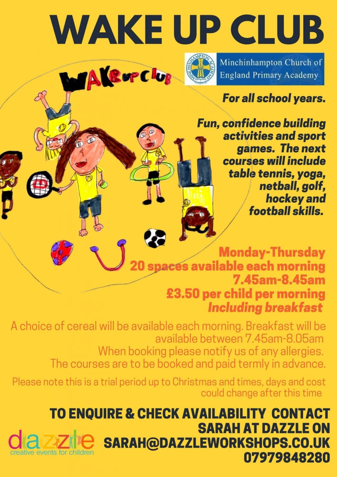 Wake Up Club -Tuesday (Half term 6 sessions) - Dazzle Workshops